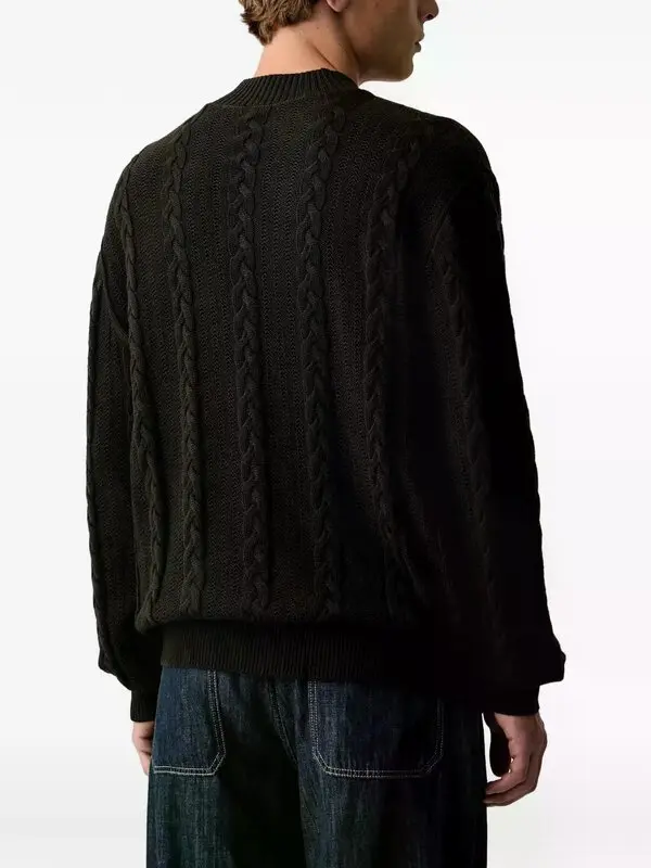 Armani Exchange Cable-knit Mock-neck Sweater