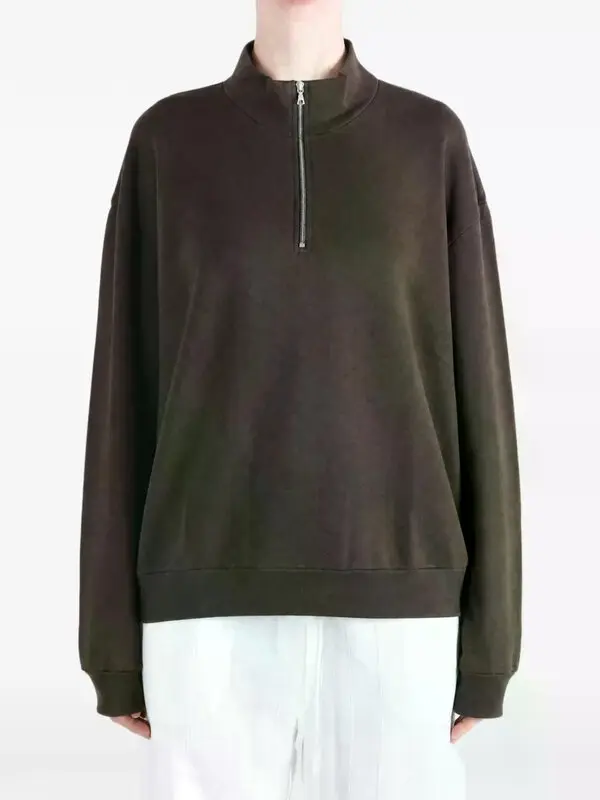 Auralee Quarter-zip Sweatshirt - Brown
