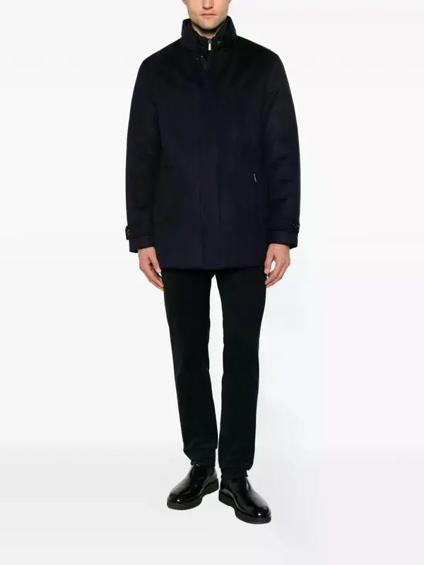 MOORER High-neck Buttoned Jacket