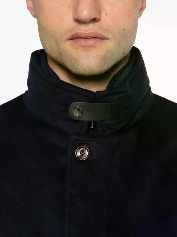 MOORER High-neck Buttoned Jacket