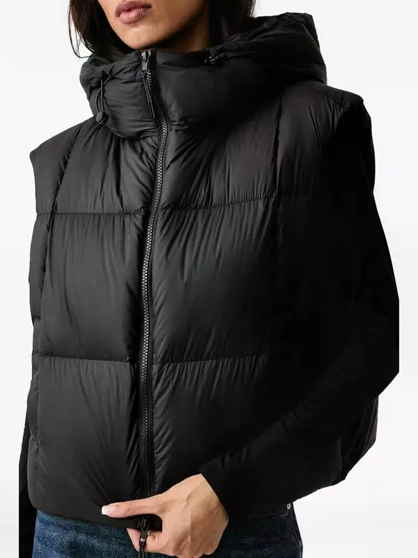 MOS MOSH Kiara Tally Quilted Hooded Gilet - Black