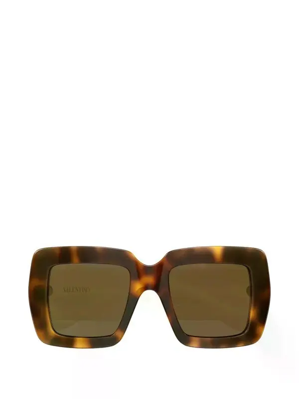 Valentino Garavani Vlogo Square-frame Sunglasses - Brown