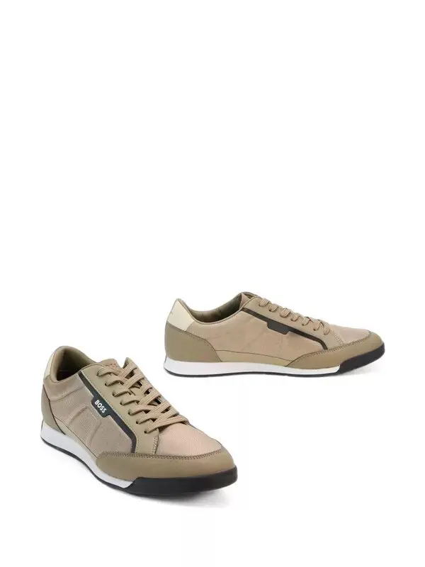 BOSS Logo-print Panelled Sneakers - Neutrals