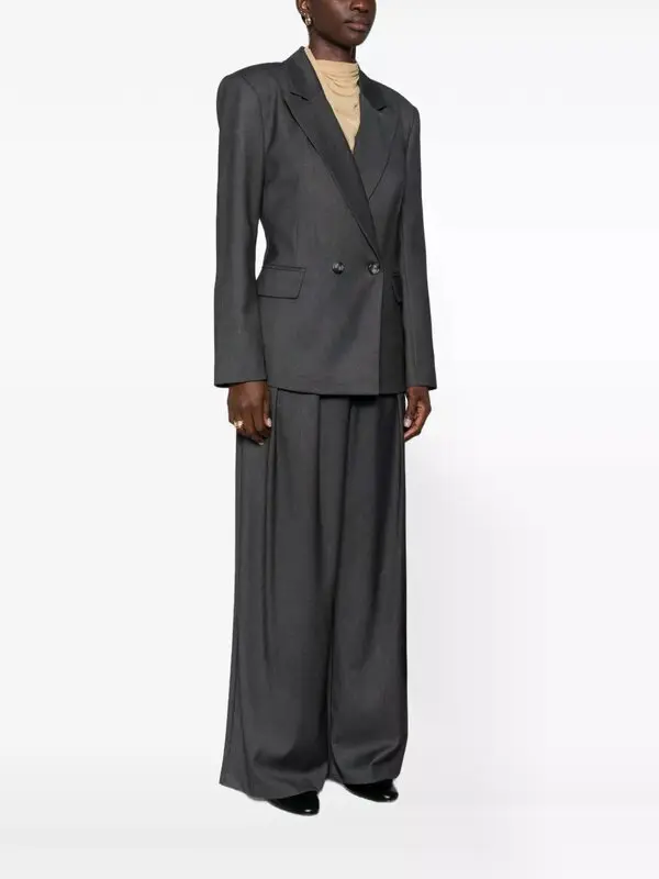 PHILIA LOFT Double-breasted Tie-back Blazer