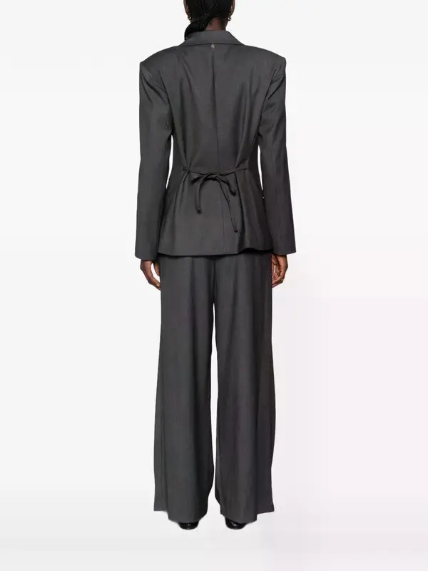 PHILIA LOFT Double-breasted Tie-back Blazer