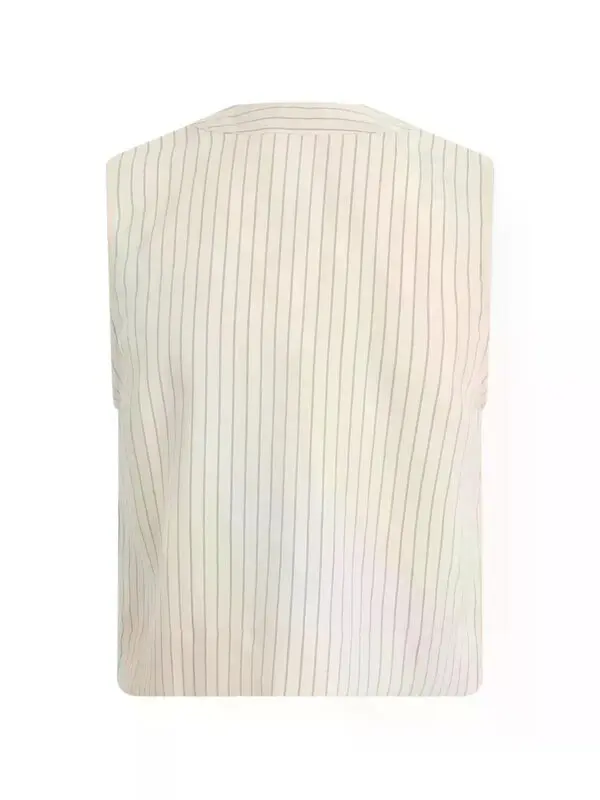 FAVORITE DAUGHTER Fine Line Pinstripe Top - Neutrals