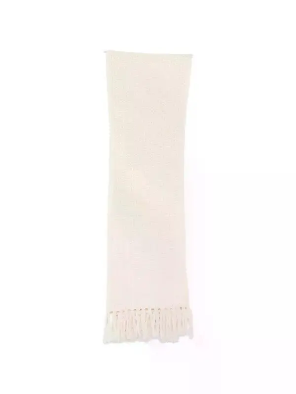 Lacoste Fringed Chunky-knit Scarf