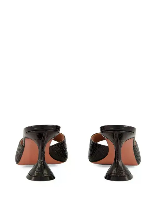 Amina Muaddi Lupita Croc-effect Leather Sandals