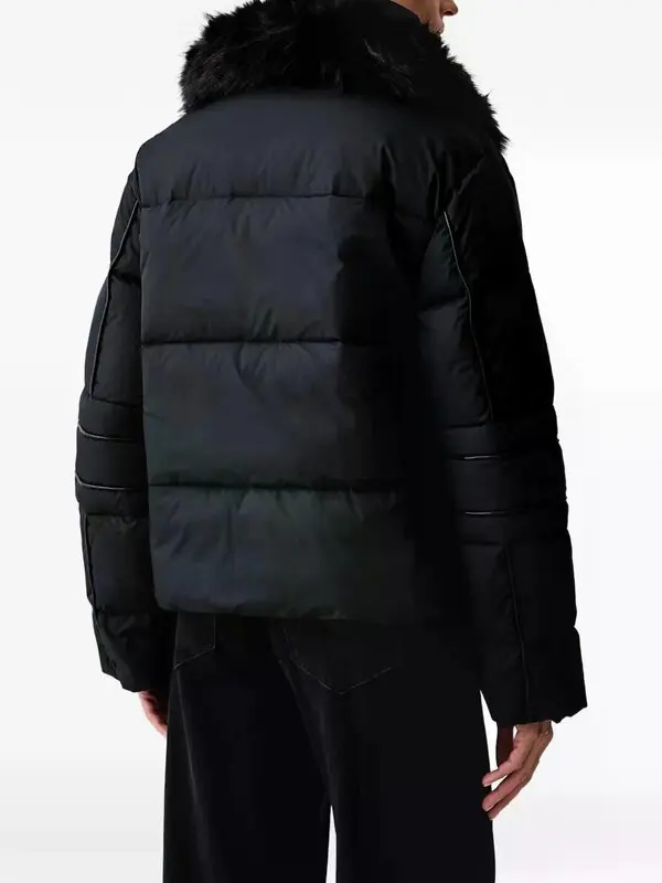 Liu Jo Quilted Down Jacket With Teddy Collar - Black