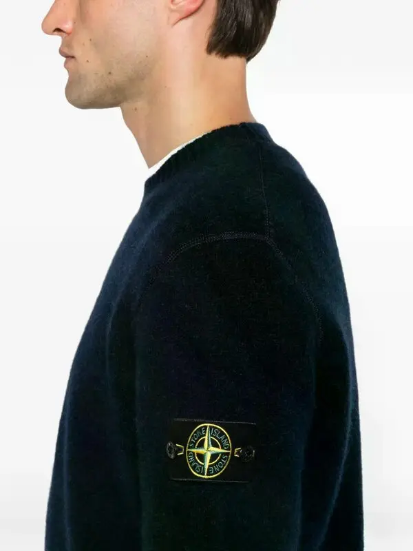 Stone Island Logo-patch Crew-neck Sweater