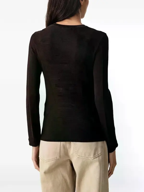 Armani Exchange Logo-embroidered Ribbed-knit Sweater