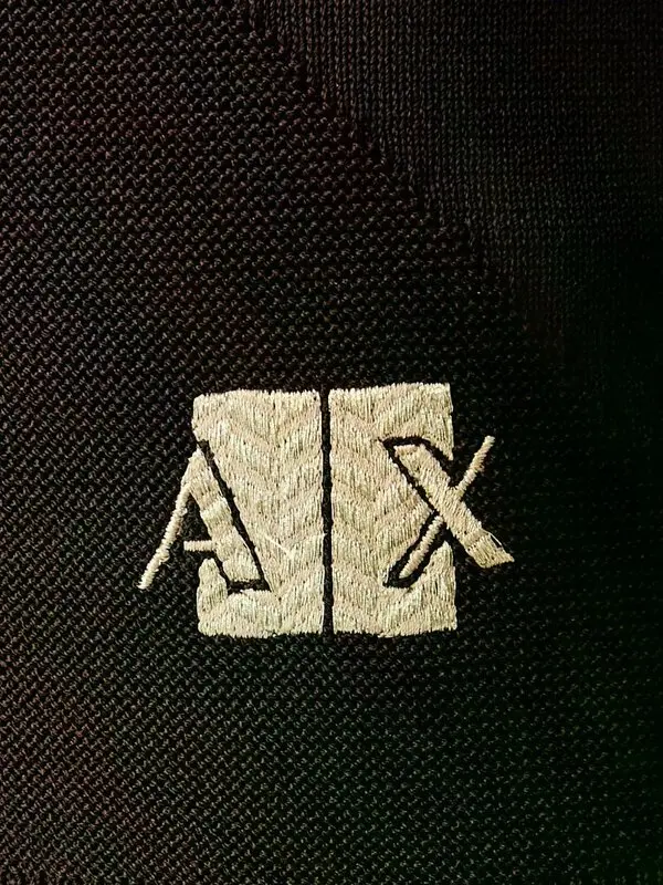 Armani Exchange Logo-embroidered Ribbed-knit Sweater
