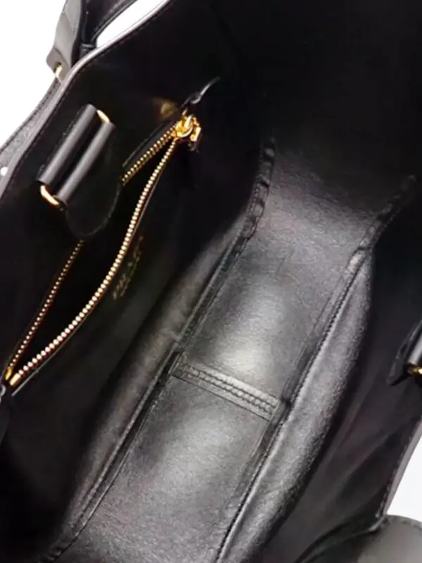 Prada 2013-2026 Medium Leather Tote Bag - Black