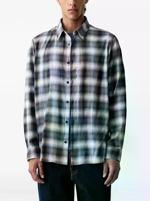 Armani Exchange Check-pattern Button-up Shirt