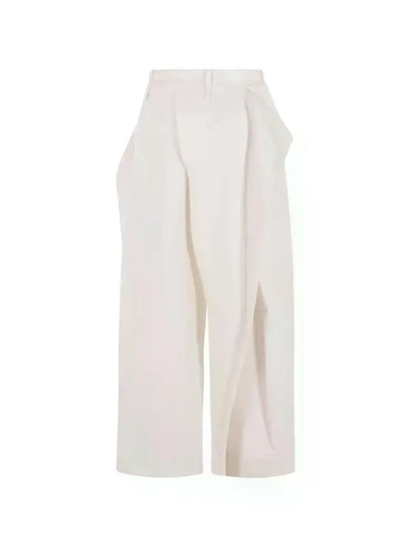 Issey Miyake Button-detail Layered Trousers - Neutrals