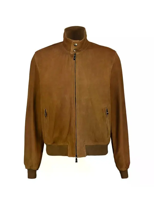 Frescobol Carioca Canela Suede Bomber Jacket