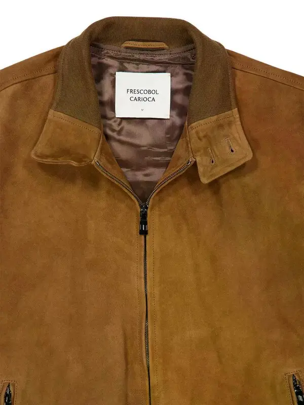 Frescobol Carioca Canela Suede Bomber Jacket