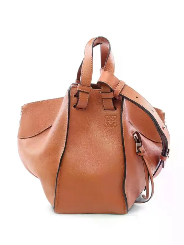 Loewe 2000s Hammock Leather Tote Bag - Brown