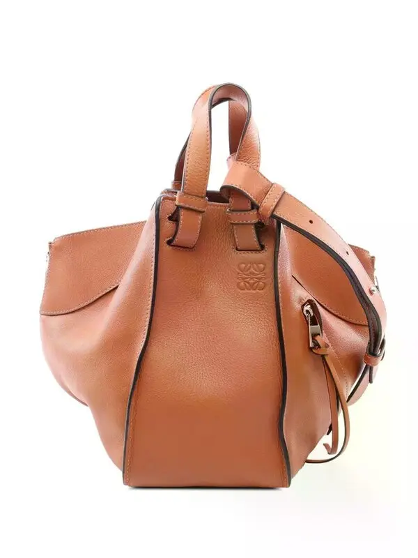 Loewe 2000s Hammock Leather Tote Bag - Brown