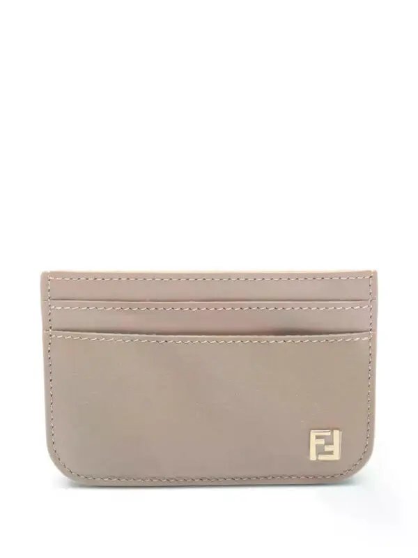 Fendi 2020s Ff Plaque Card Case - Neutrals