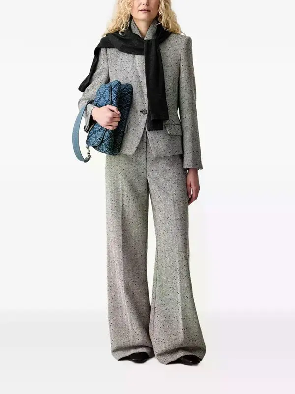 Munthe Eileen Herringbone-pattern Wide-leg Trousers