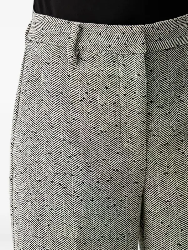 Munthe Eileen Herringbone-pattern Wide-leg Trousers