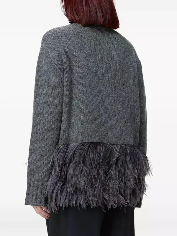 Fabiana Filippi Feather-trim Turtleneck Sweater