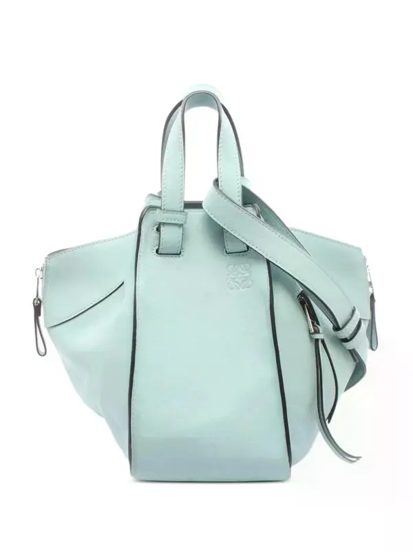 Loewe 2000s Hammock Leather Tote Bag - Blue