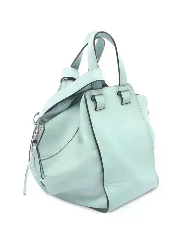 Loewe 2000s Hammock Leather Tote Bag - Blue