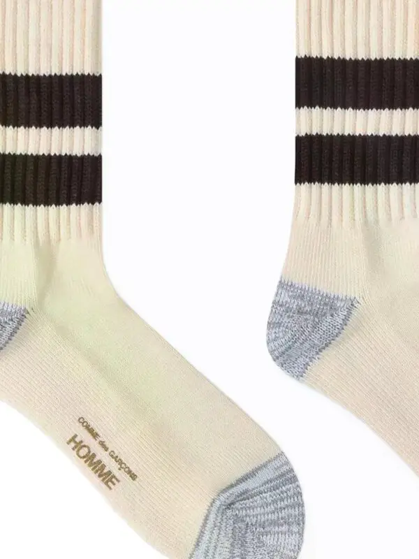 Comme Des Garçons Striped Ribbed Socks