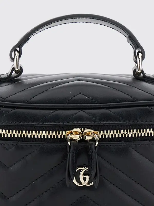 Gucci Gg Marmont Mini Handbag In Chevron Matelasse Nappa Leather