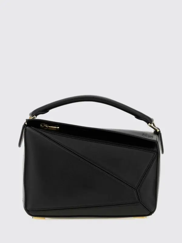 Loewe Featherlight Puzzle Small Nappa Lambskin Handbag - Black