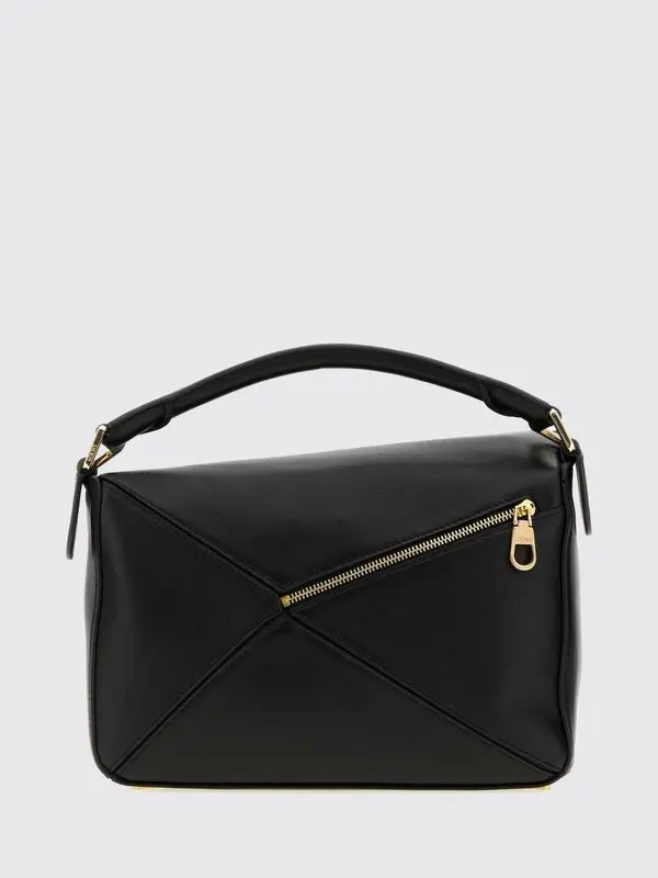 Loewe Featherlight Puzzle Small Nappa Lambskin Handbag - Black