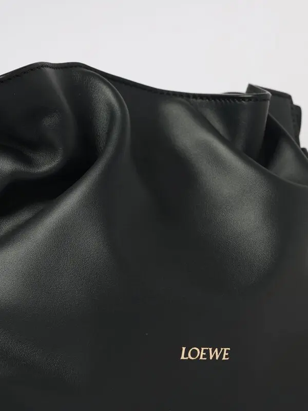 Loewe Flamenco Calfskin Mini Bucket Bag With Drawstring - Black