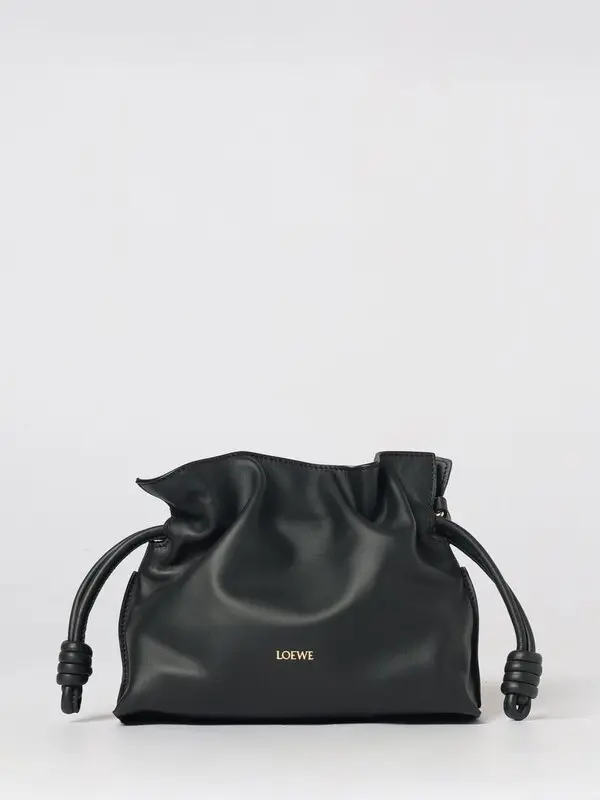 Loewe Flamenco Calfskin Mini Bucket Bag With Drawstring - Black