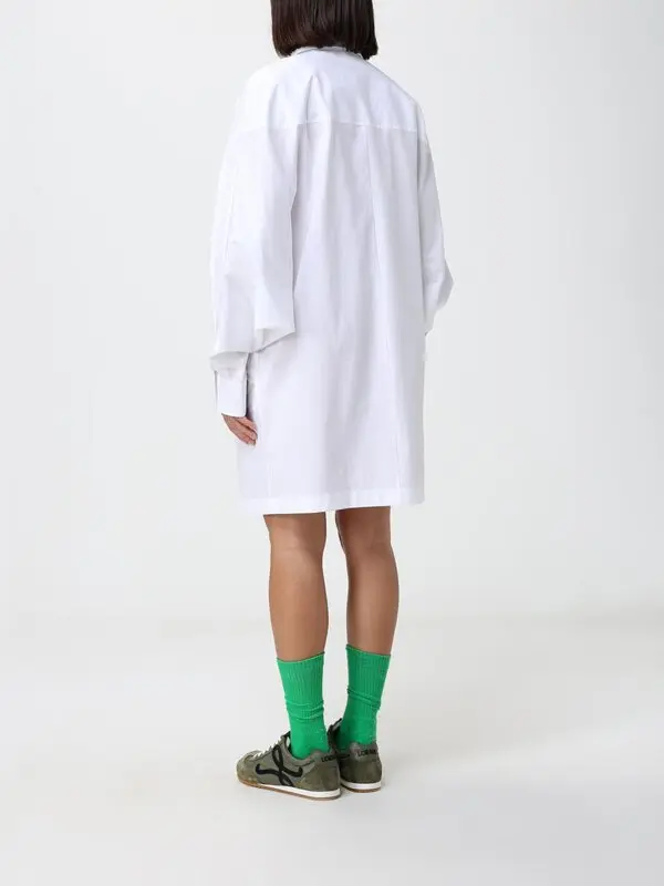 Loewe Cotton Mini Shirt Dress With Dropped Shoulders