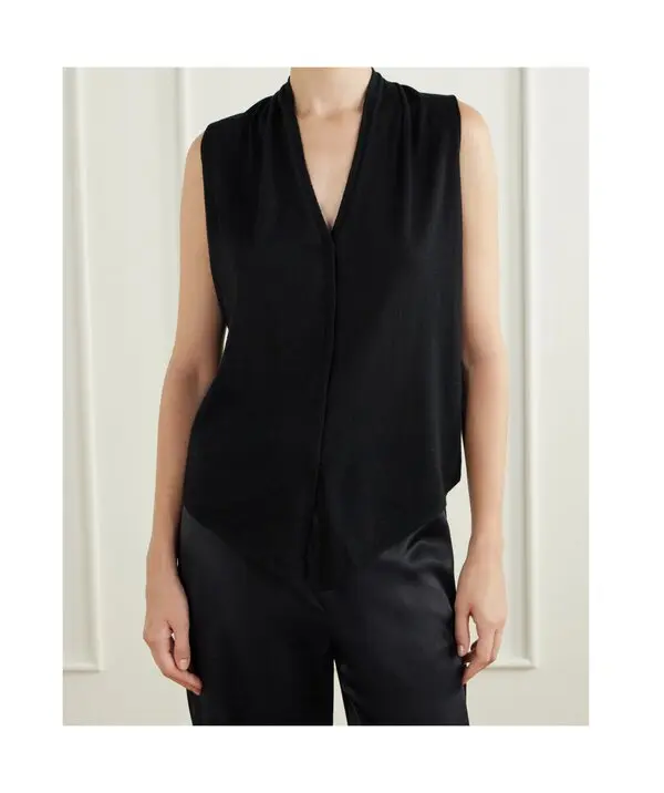LISA YANG Deep V-neck Knitted Vest
