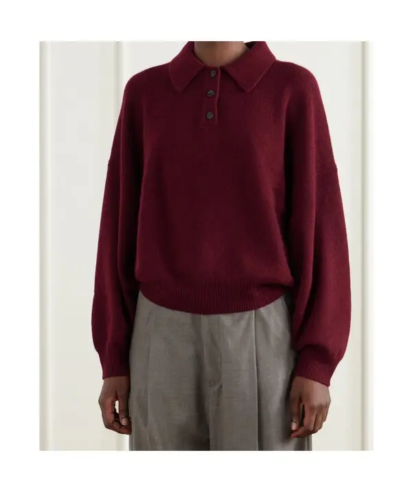 LISA YANG Polo Collar Sweater