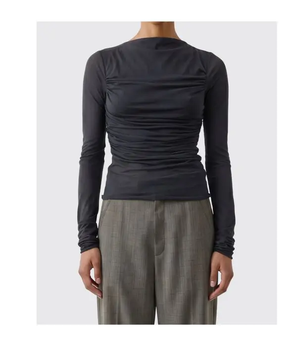 Soeur Gaia Pleated Long-sleeved T-shirt