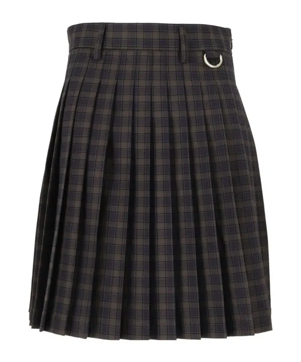 Barbour Pleated Plaid Mini Skirt - No