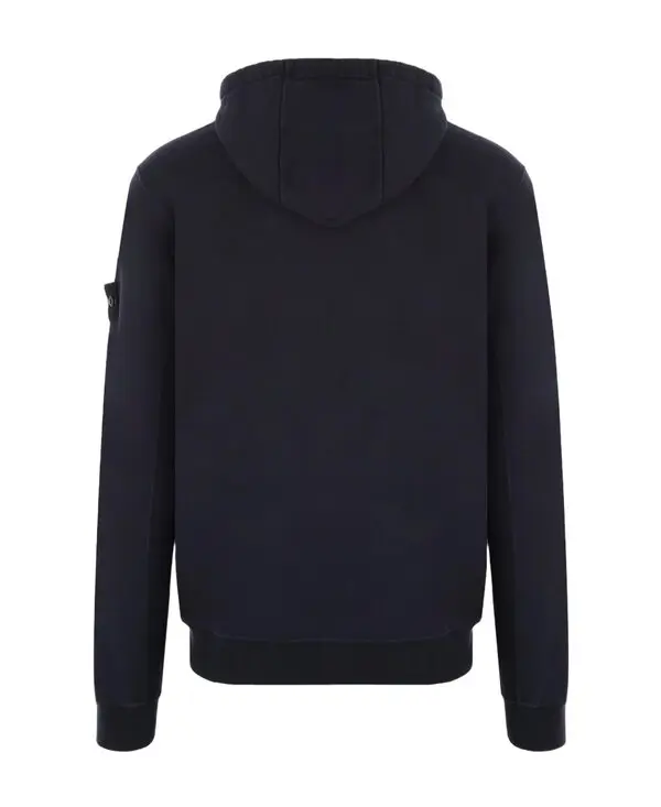 Stone Island Logo Patch Zipped Hoodie