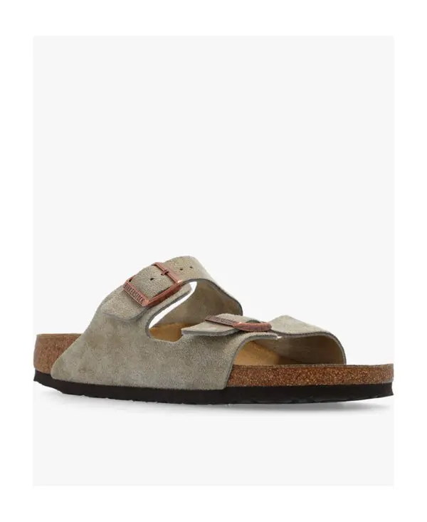 BIRKENSTOCK Arizona Suede Slip-on Sandals - Green