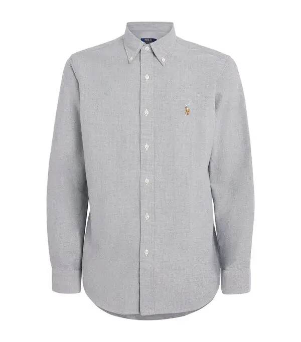 Polo Ralph Lauren Cotton Custom Fit Oxford Shirt - Grey