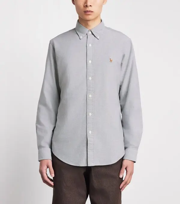 Polo Ralph Lauren Cotton Custom Fit Oxford Shirt - Grey
