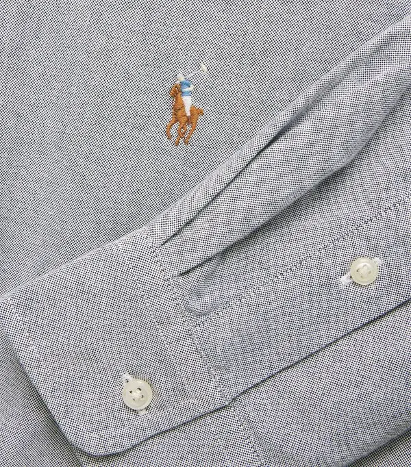 Polo Ralph Lauren Cotton Custom Fit Oxford Shirt - Grey