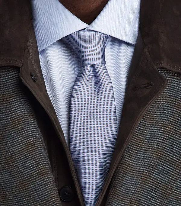 Corneliani Silk Patterned Tie - Navy