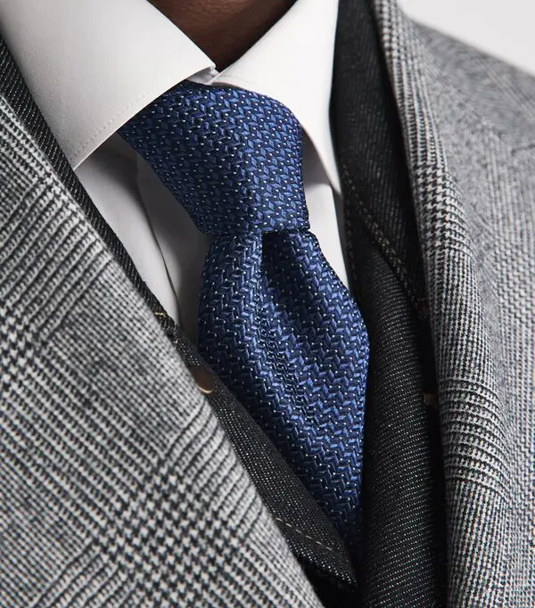 Corneliani Silk Patterned Tie - Navy