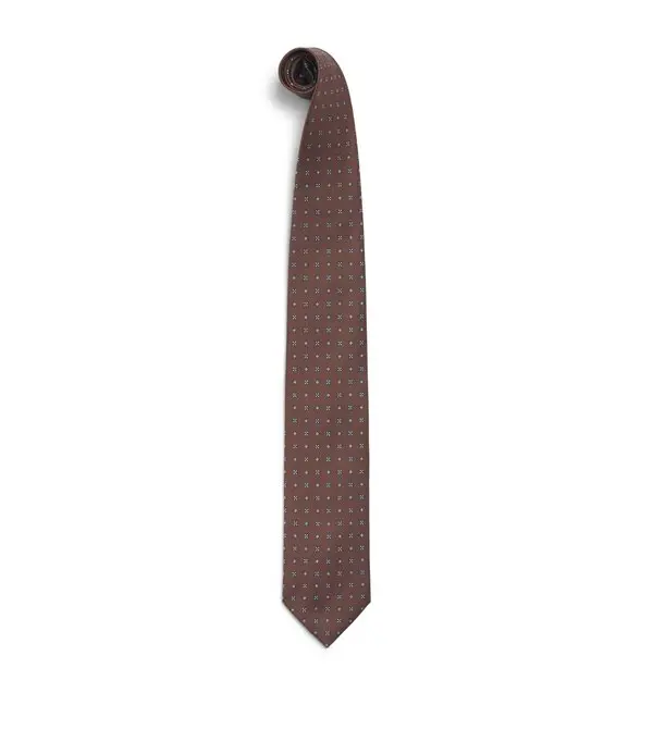 E. MARINELLA Silk Geometric Tie
