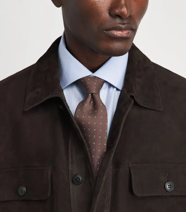 E. MARINELLA Silk Geometric Tie
