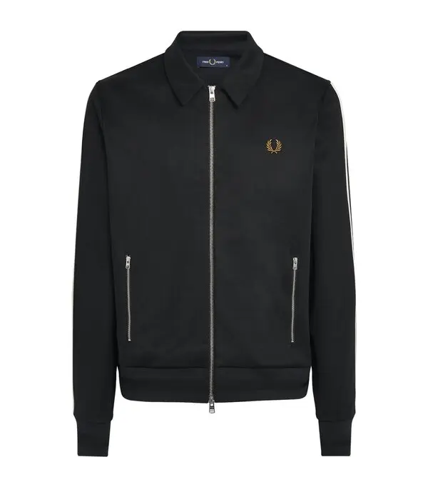 Fred Perry Tipped Tape Track Jacket - Black